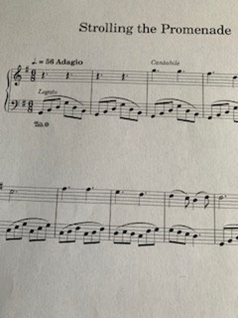Piano Sheet Music : Strolling the Promenade - Etsy