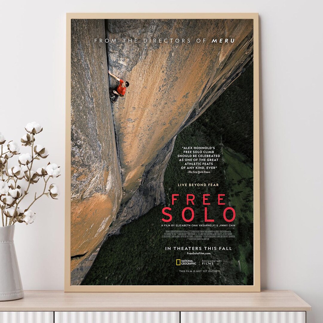 Free Solo--movie Poster, Art Prints, Home Decor,wall Art,canvas Poster ...