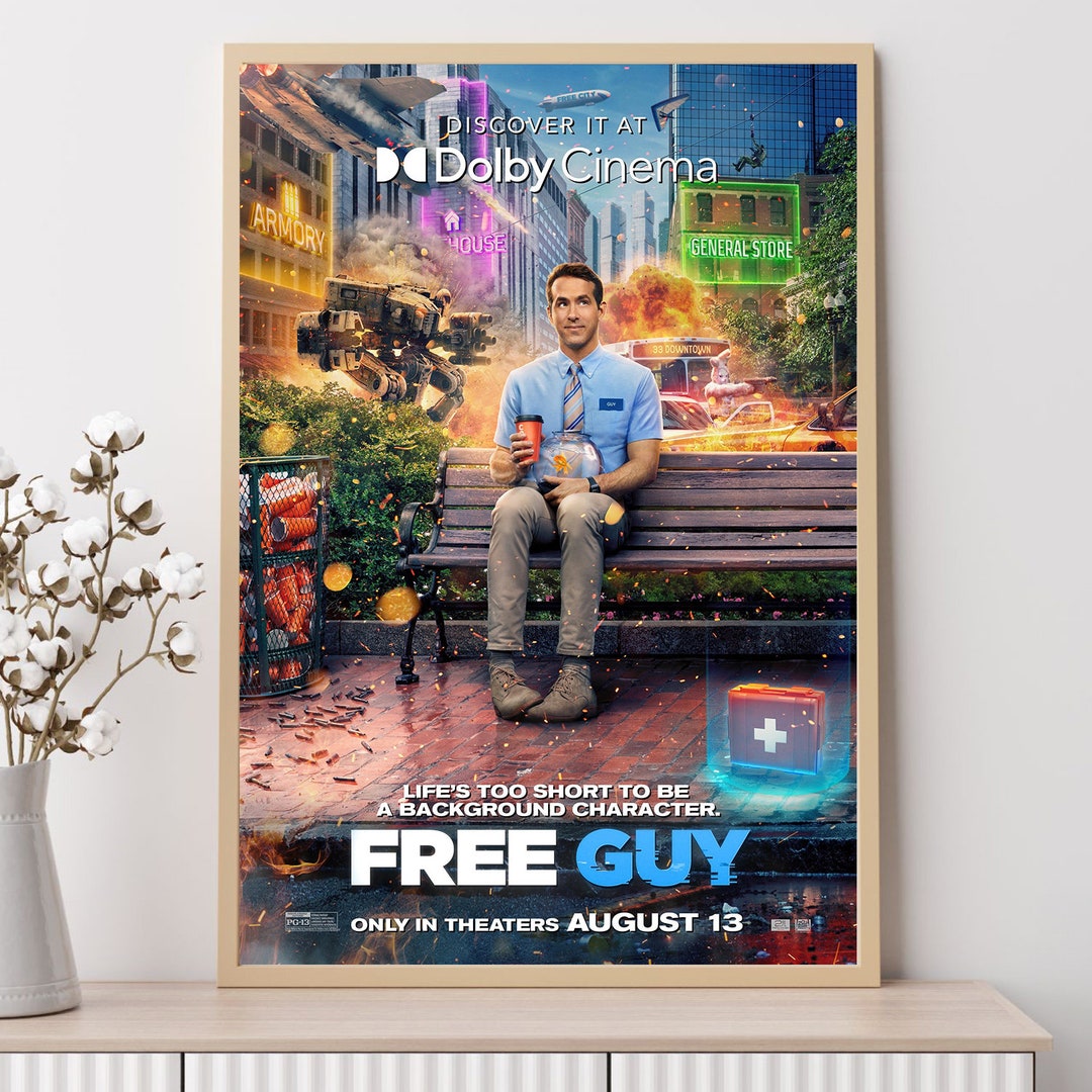 Free Guy--movie Poster, Art Prints, Home Decor,wall Art,canvas Poster ...