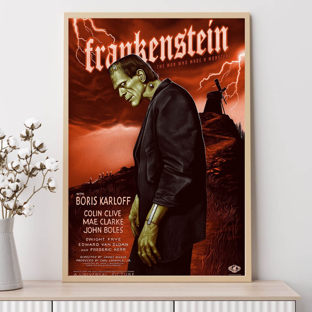 Frankenstein--movie Poster, Art Prints, Home Decor,wall Art,canvas ...