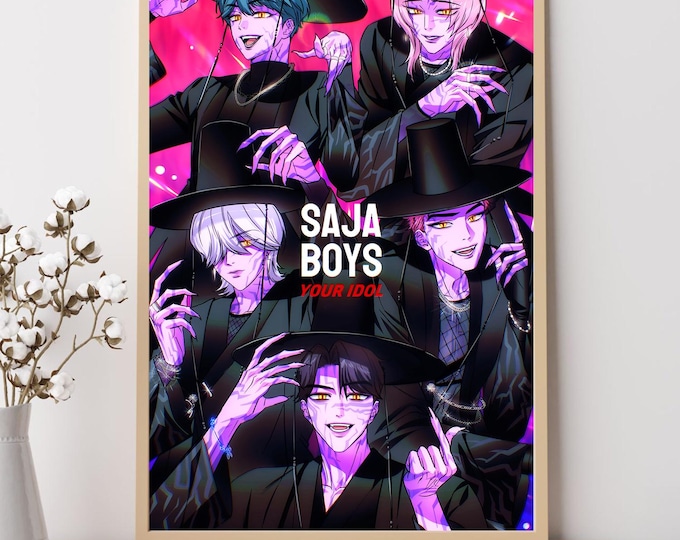 Kpop Demon Hunters Saja Boys Fanart Print Jinu Baby Mystery Abby Abs ...