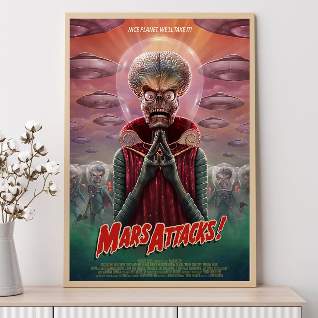 Mars Attacks! (1996)--movie Poster, Art Prints, Home Decor,wall Art ...