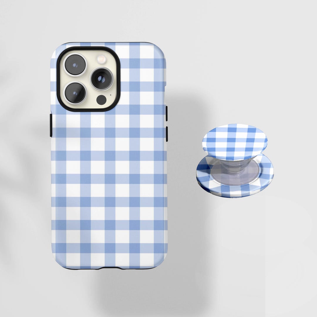 Navy Blue Plaid iPhone Case, Birthday Gift, Fun and Trendy, Compatible ...