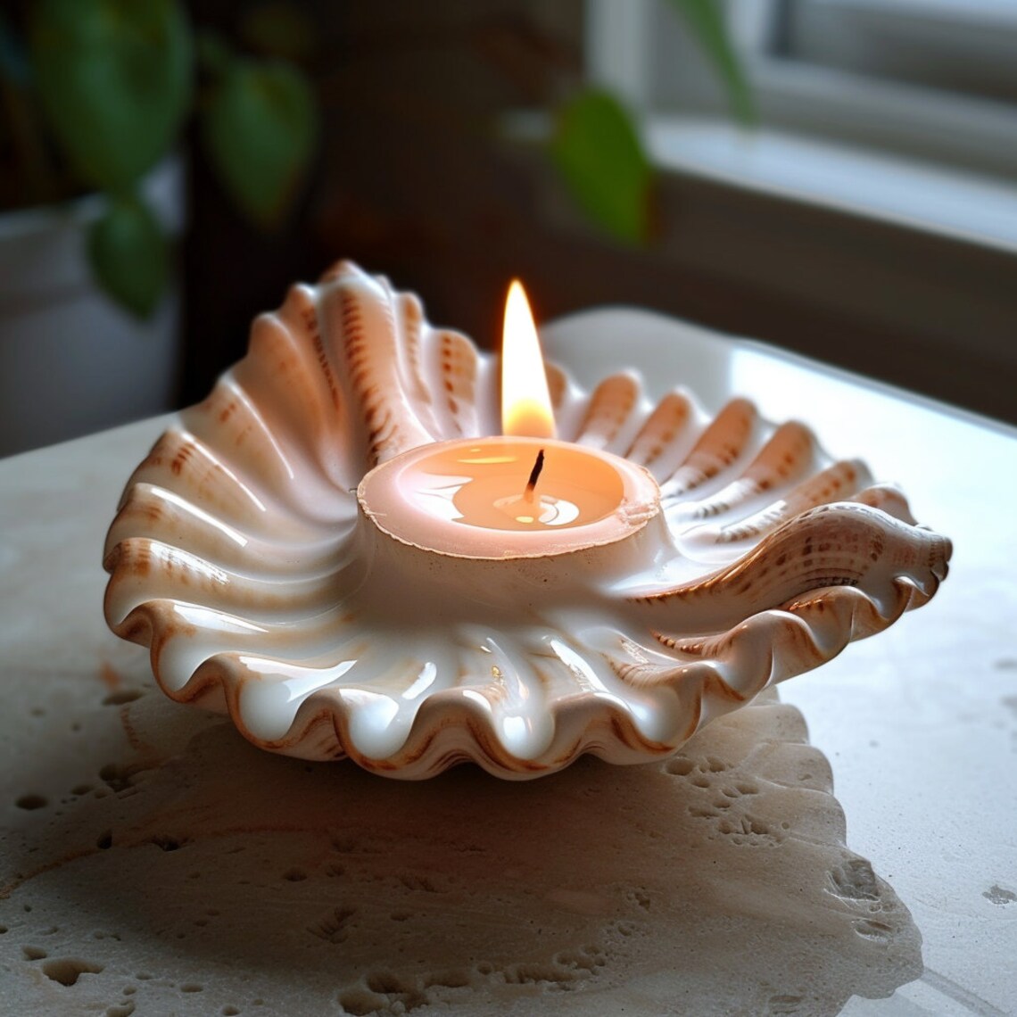 Artisan Shell Candle Holders - Etsy