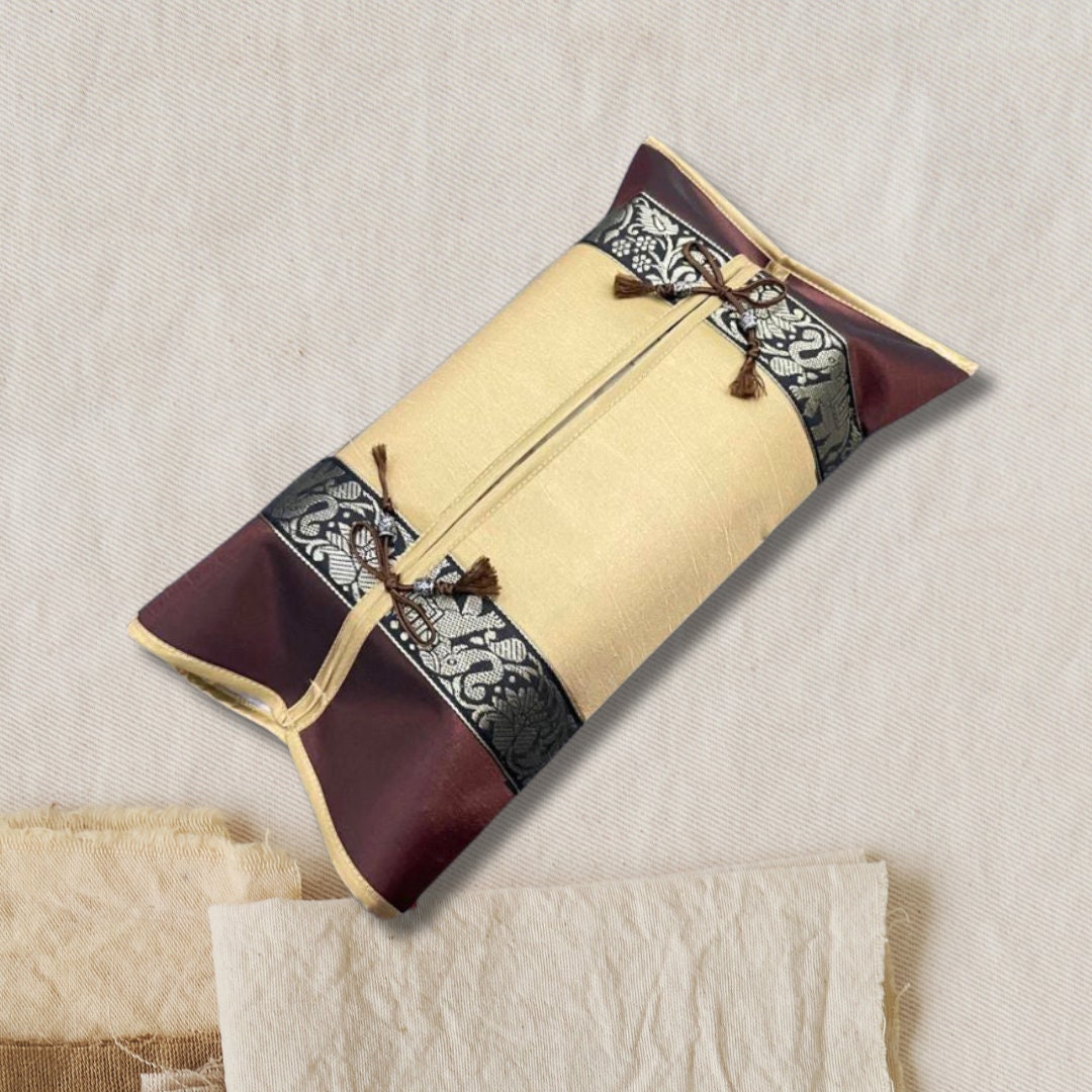 Fabric Tissue Box Cover, Thai Pattern Fabric, Handicraft, Handmade ...