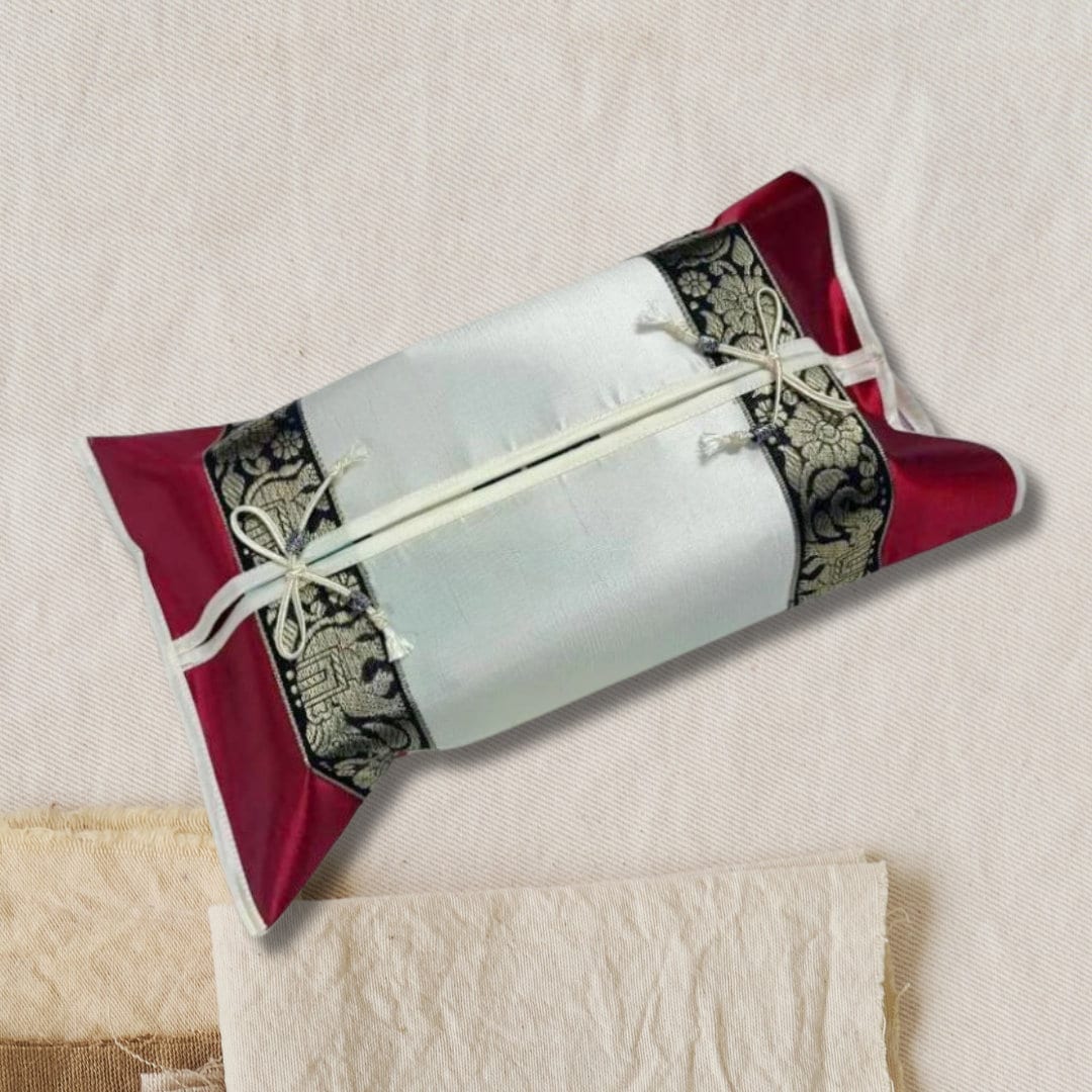 Fabric Tissue Box Cover, Thai Pattern Fabric, Handicraft, Handmade ...