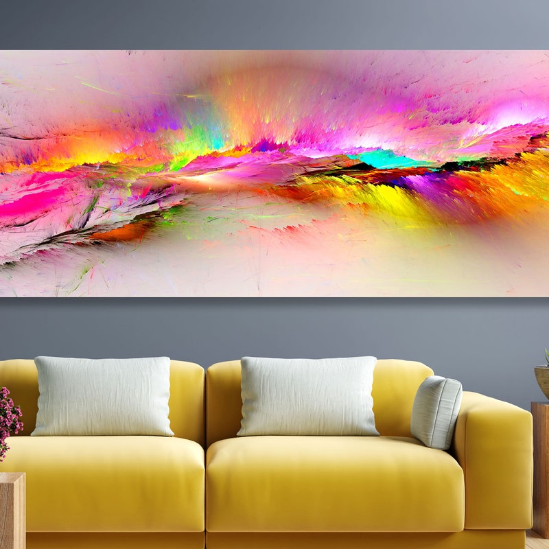 Large Colorful Art - Etsy