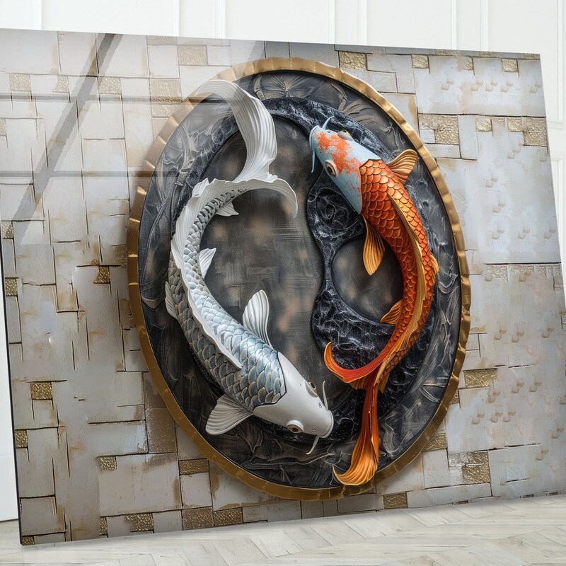 Koi Fish Wall Art - Etsy