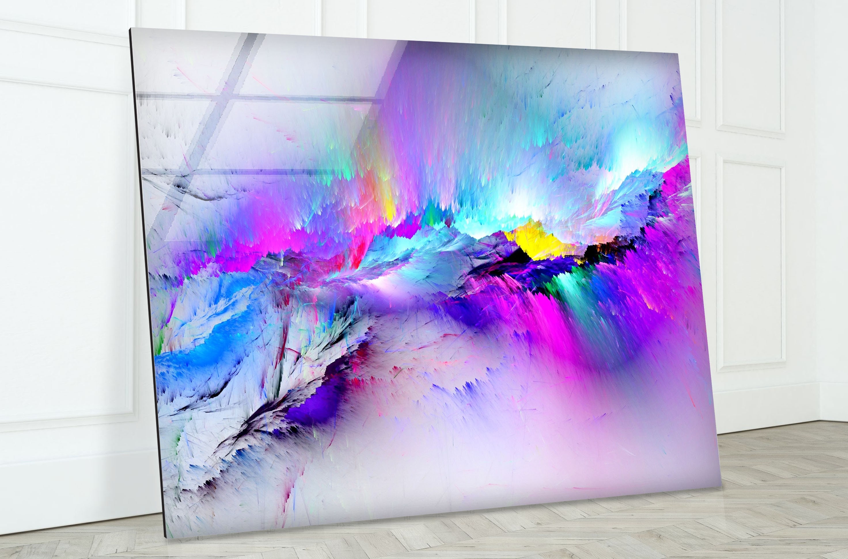 Tempered Glass Wall Art Large Abstract Wall Art Tempered Glass Art Abstract Decor Fractal Wall
