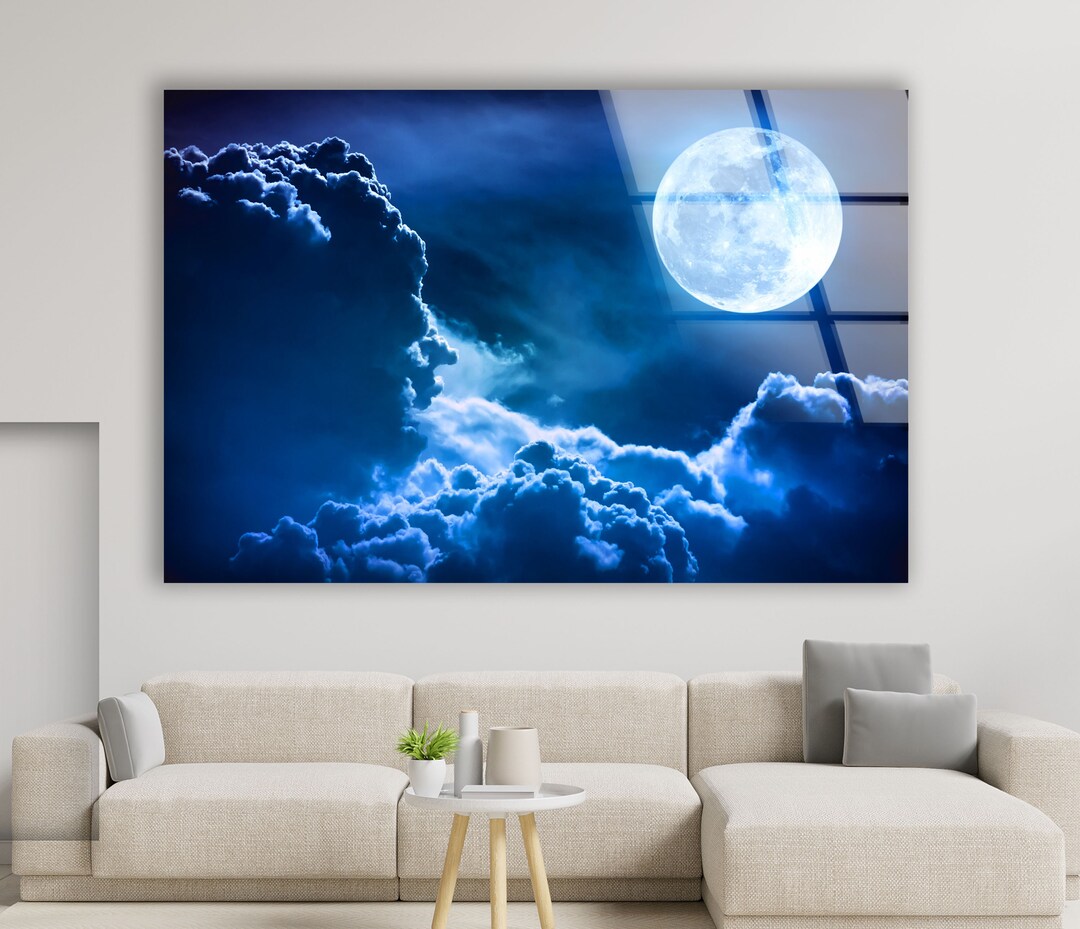 Tempered Glass Art-moon Wall Art-glass Printing Art-glass Tempered ...