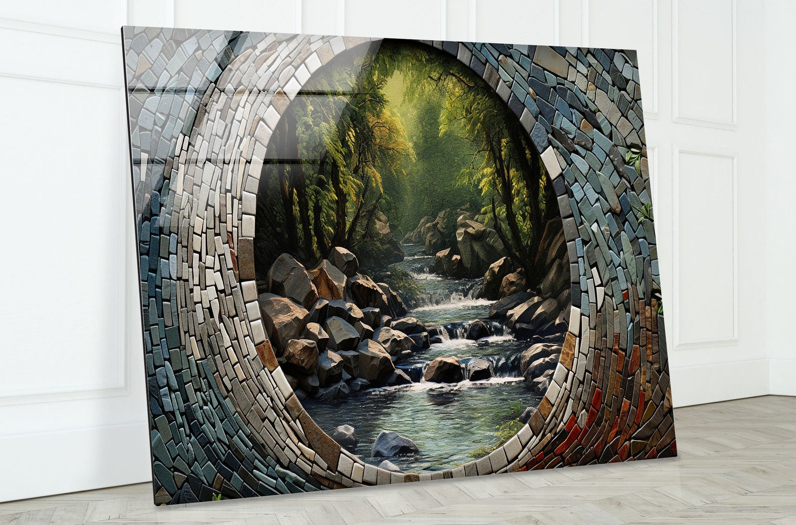 Arch Bridge Tempered Glass Wall Art: Nature Landscape Photo Print - Etsy