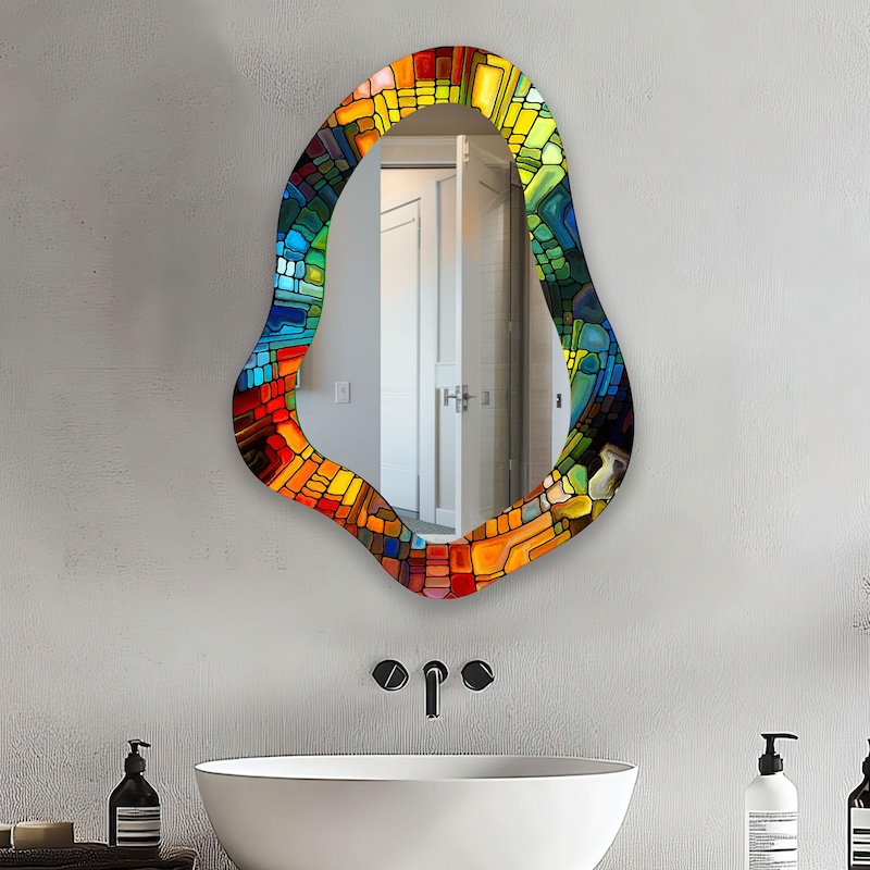 Stained Glass Mirror - Etsy