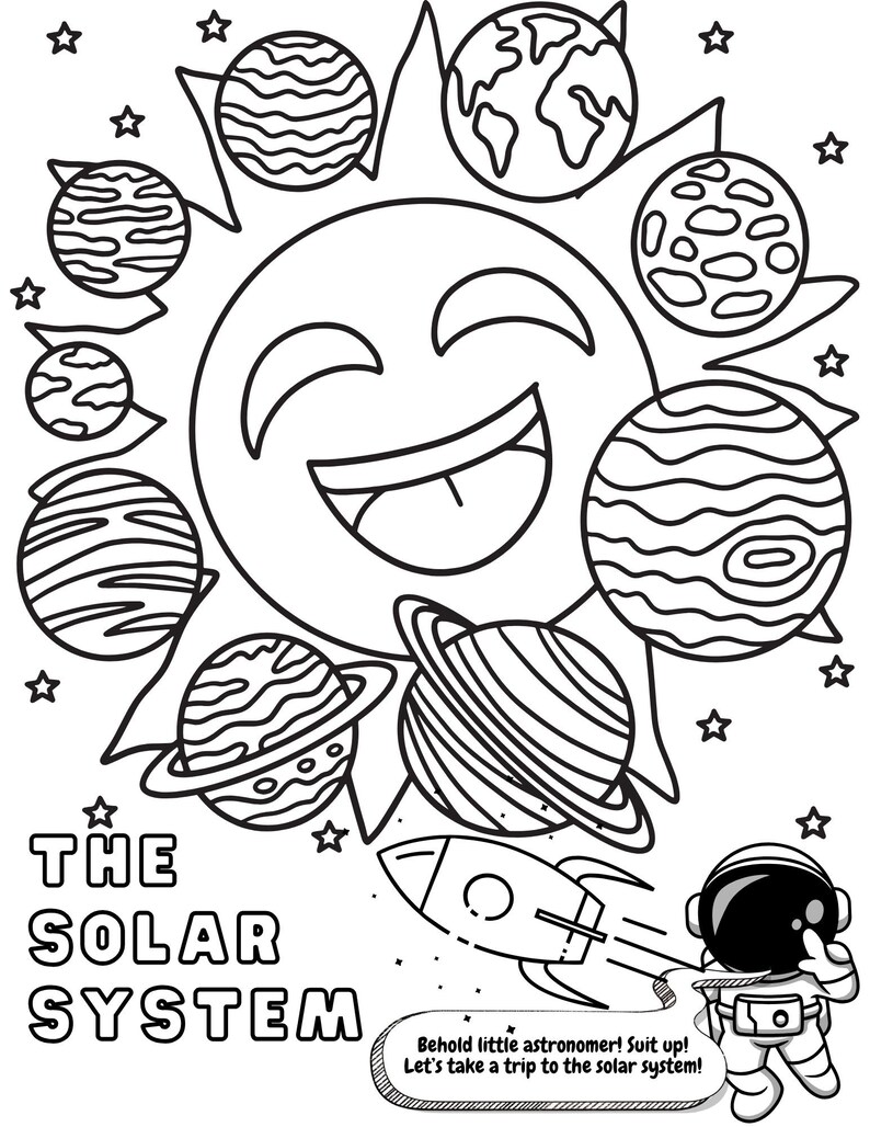 Little Astronomer Science Coloring Book for Kids - Etsy