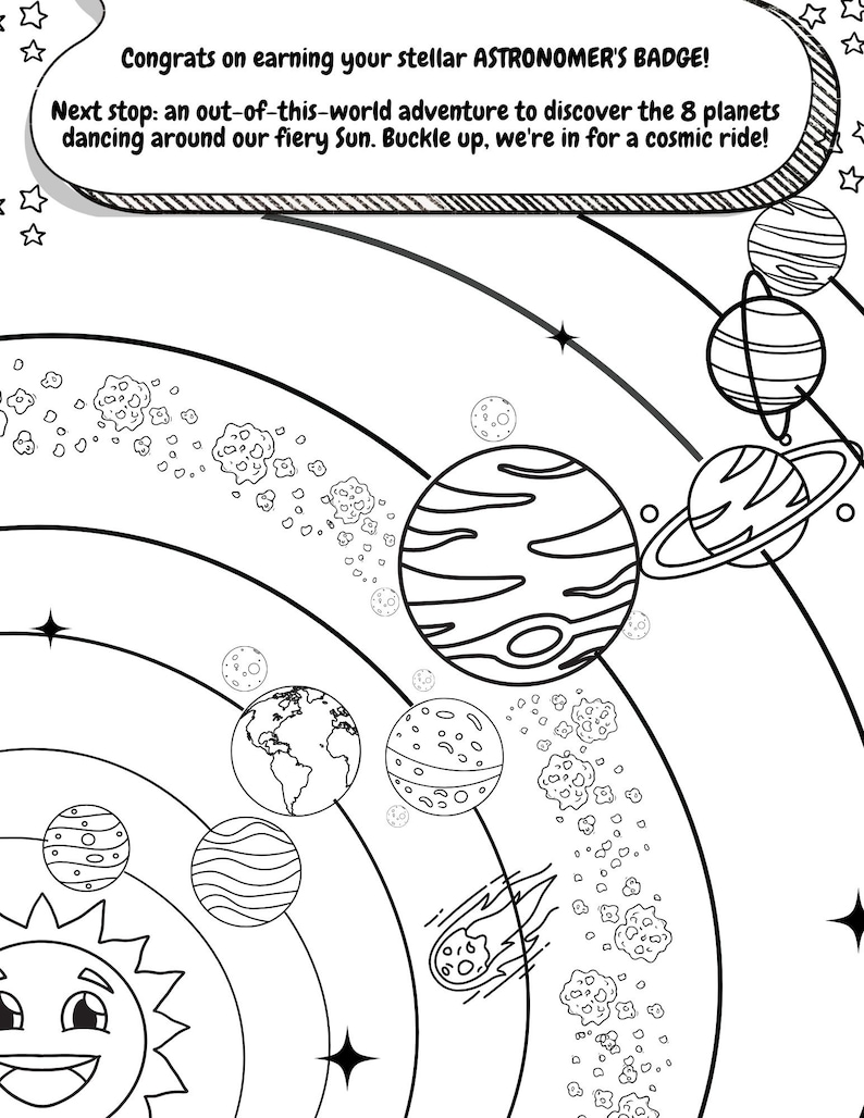 Little Astronomer - Science Coloring Book for Kids - Etsy