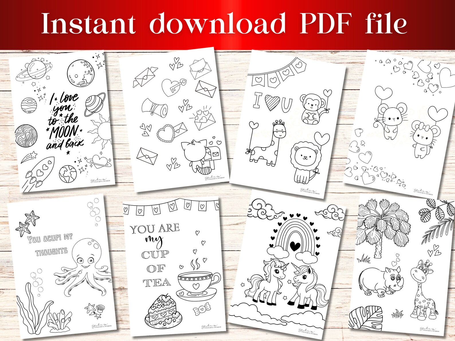 Valentines Day Colouring Sheets 20 Colouring Pages Printable Coloring ...