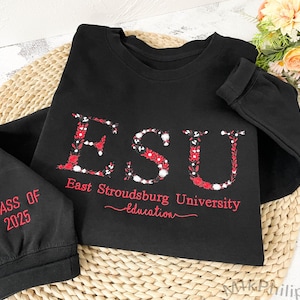 SFA College Floral Letter Embroidered Sweatshirt, Universty Sorority ...
