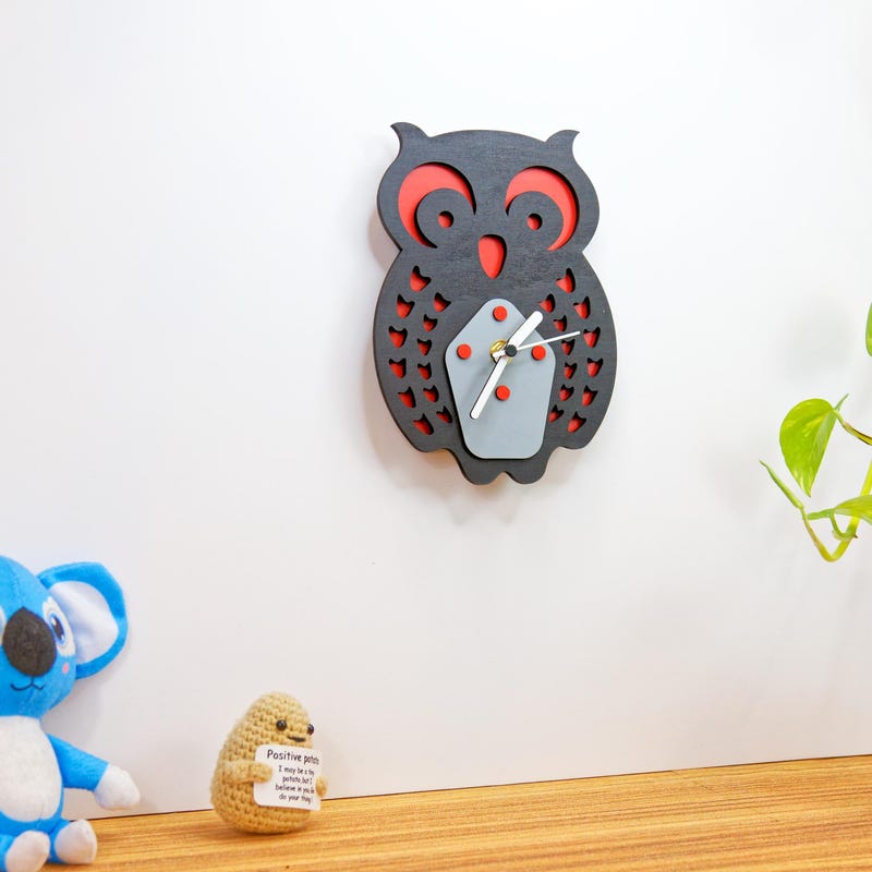 Wooden Owl Clock - Etsy