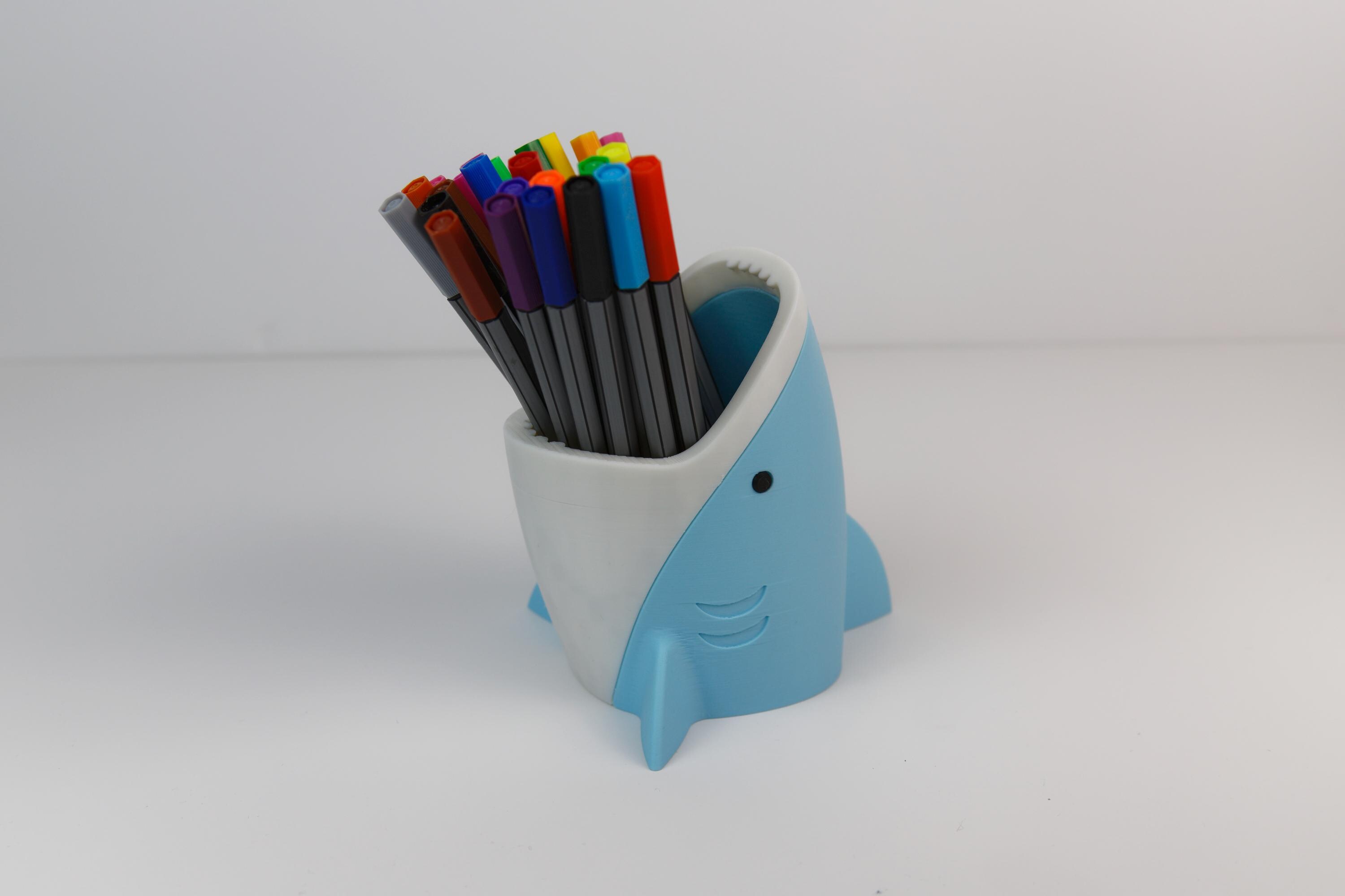 Unique Shark Desk Organiser - Personalised Pencil Pot for Office Decor ...