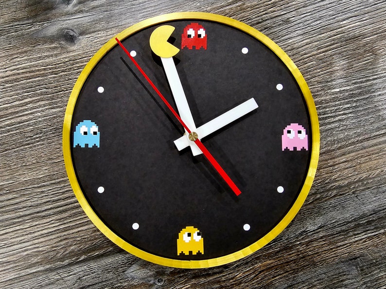Pacman Retro Gaming Wall/desk Clock - Etsy