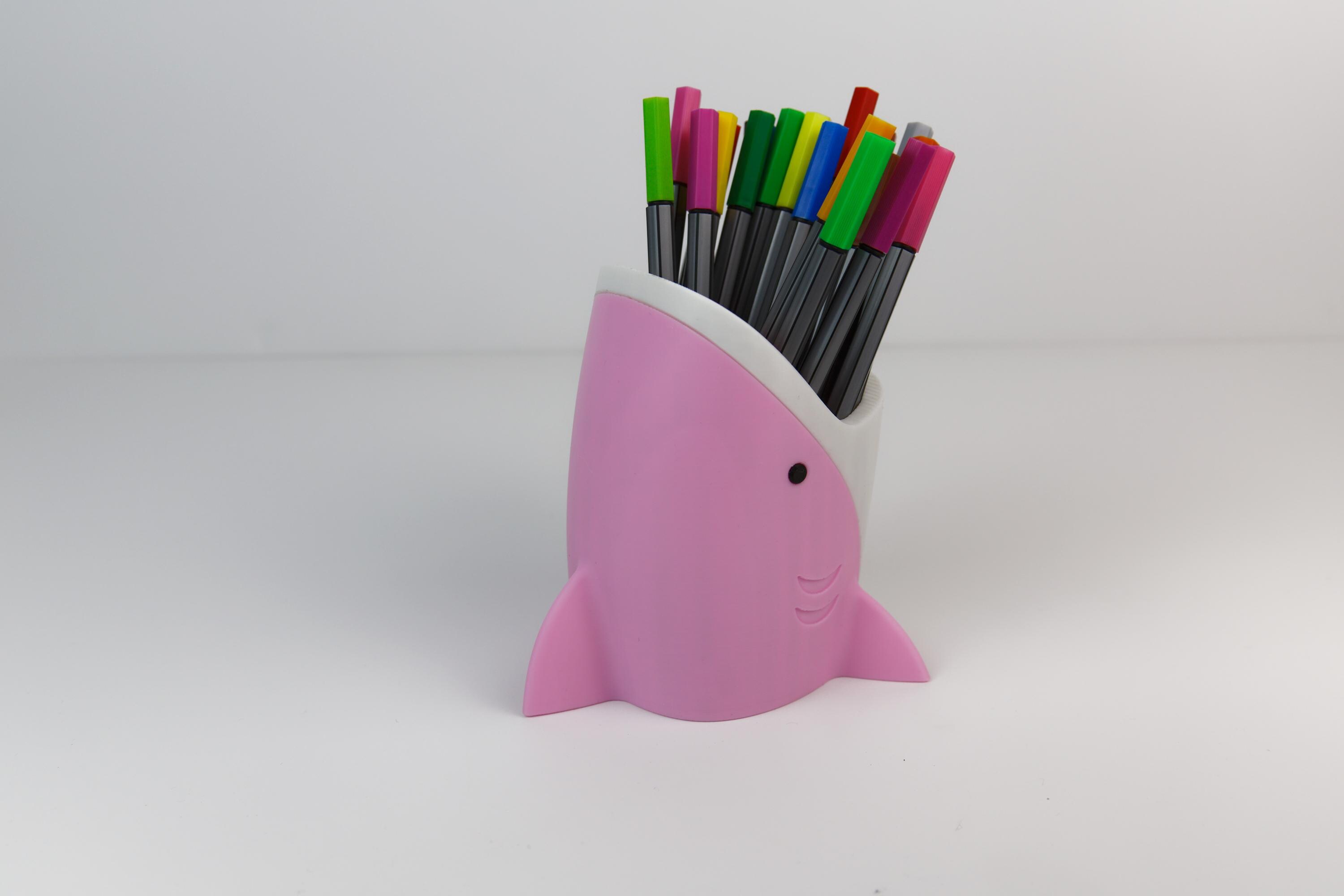 Unique Shark Desk Organiser - Personalised Pencil Pot for Office Decor ...