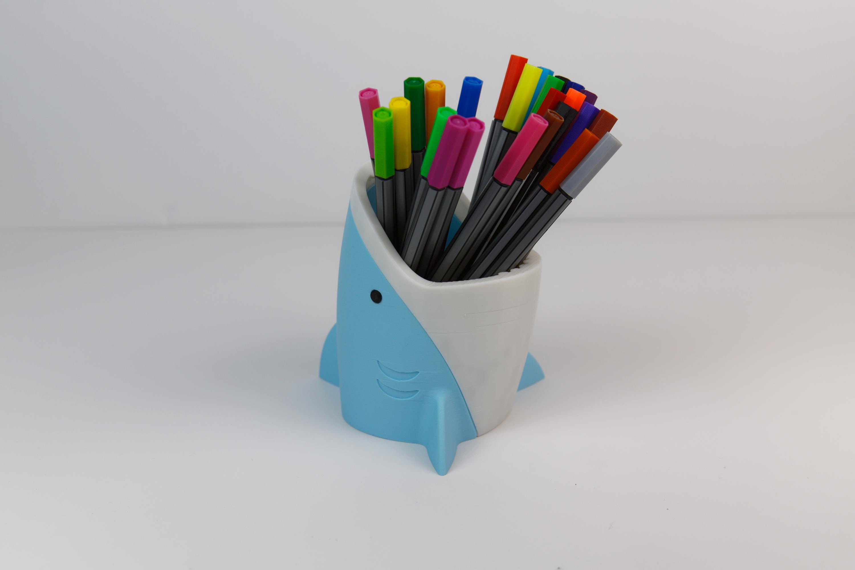 Unique Shark Desk Organiser - Personalised Pencil Pot for Office Decor ...