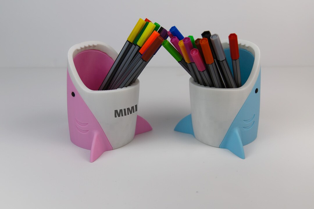 Unique Shark Desk Organiser - Personalised Pencil Pot for Office Decor ...