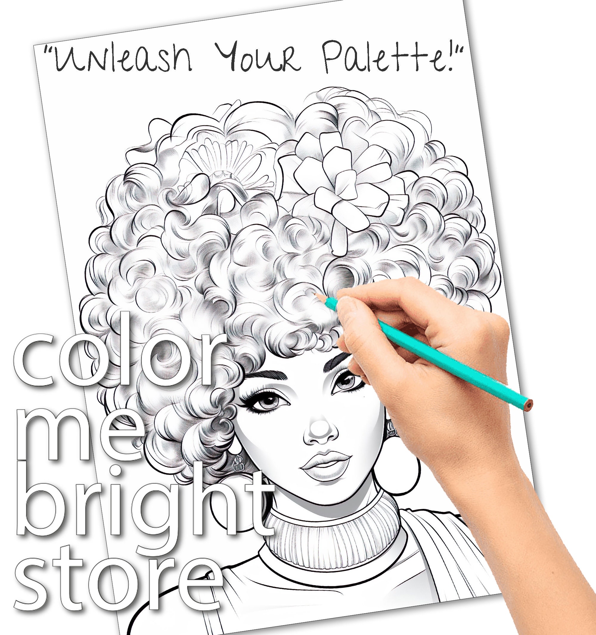 Premium Coloring Page Printable Adult Women Coloring Pages Book Instant ...