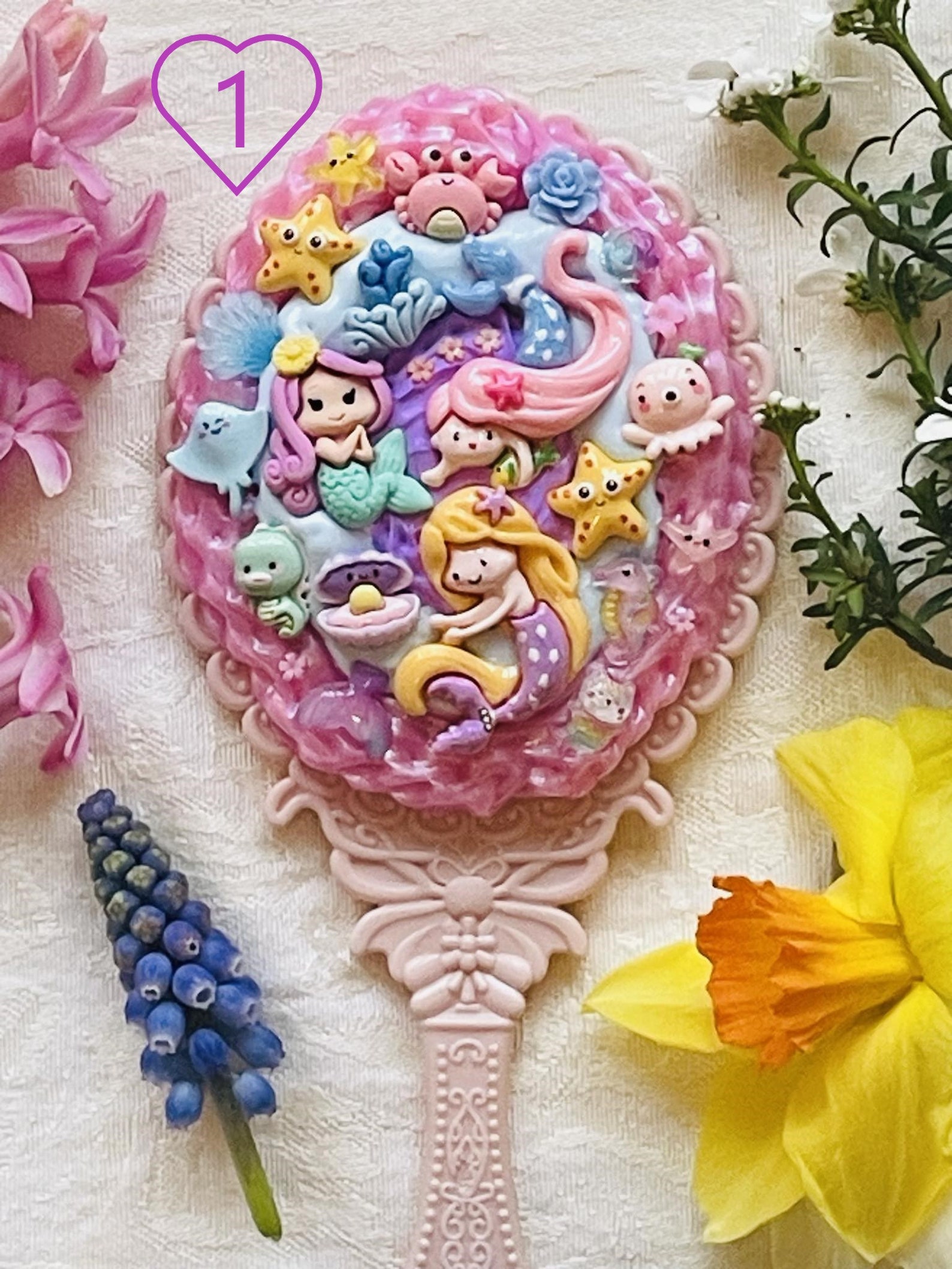Mermaid Series Decoden Cream Handheld Mirror/ Kawaii/ Kawaii Gift - Etsy