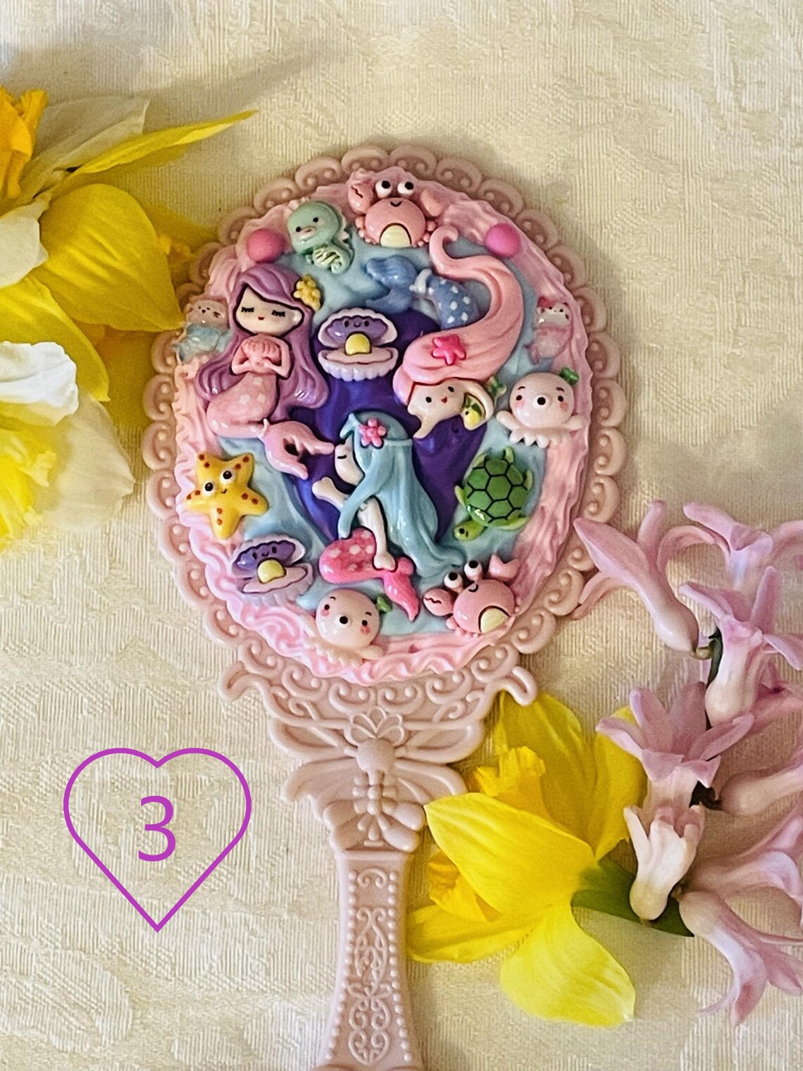 Mermaid Series Decoden Cream Handheld Mirror/ Kawaii/ Kawaii Gift - Etsy