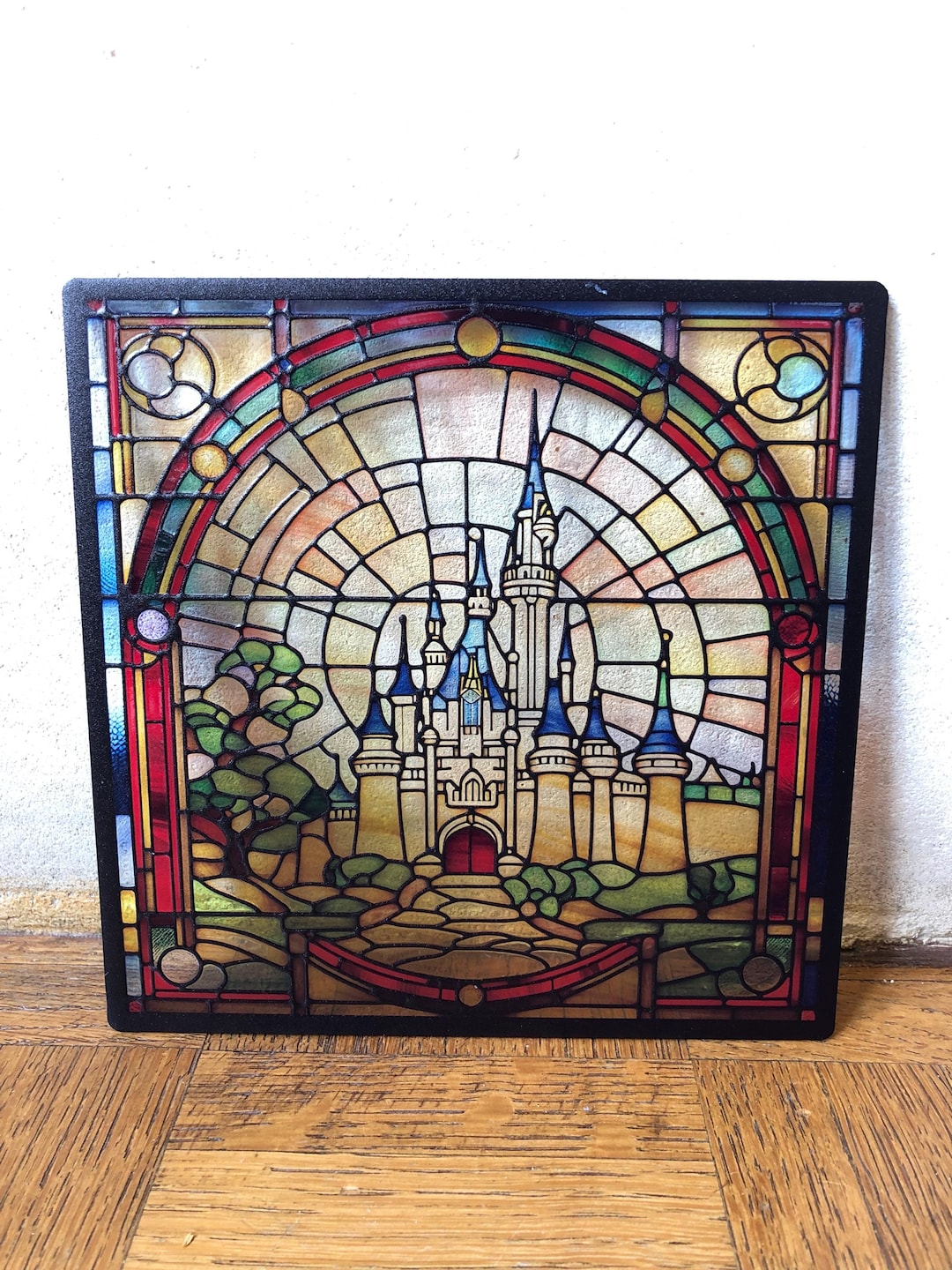Disney-inspired Castle Stained Glass Window - Etsy