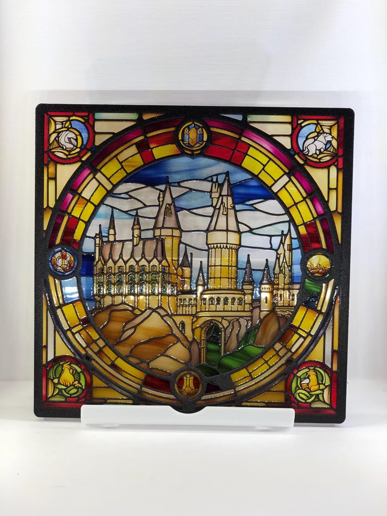 Hogwarts Castle Stained Glass Window - Etsy