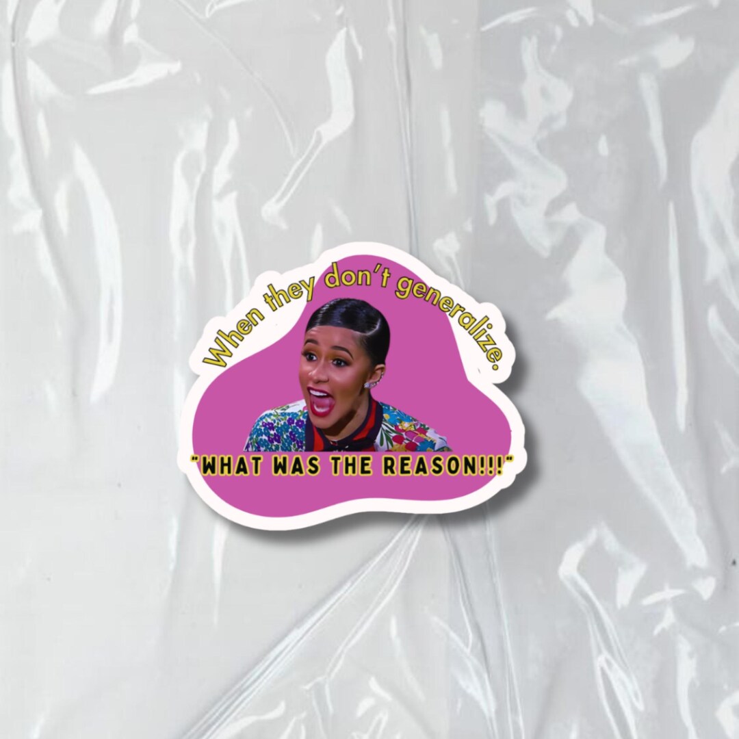 Cardi B ABA , Waterproof Sticker - Etsy