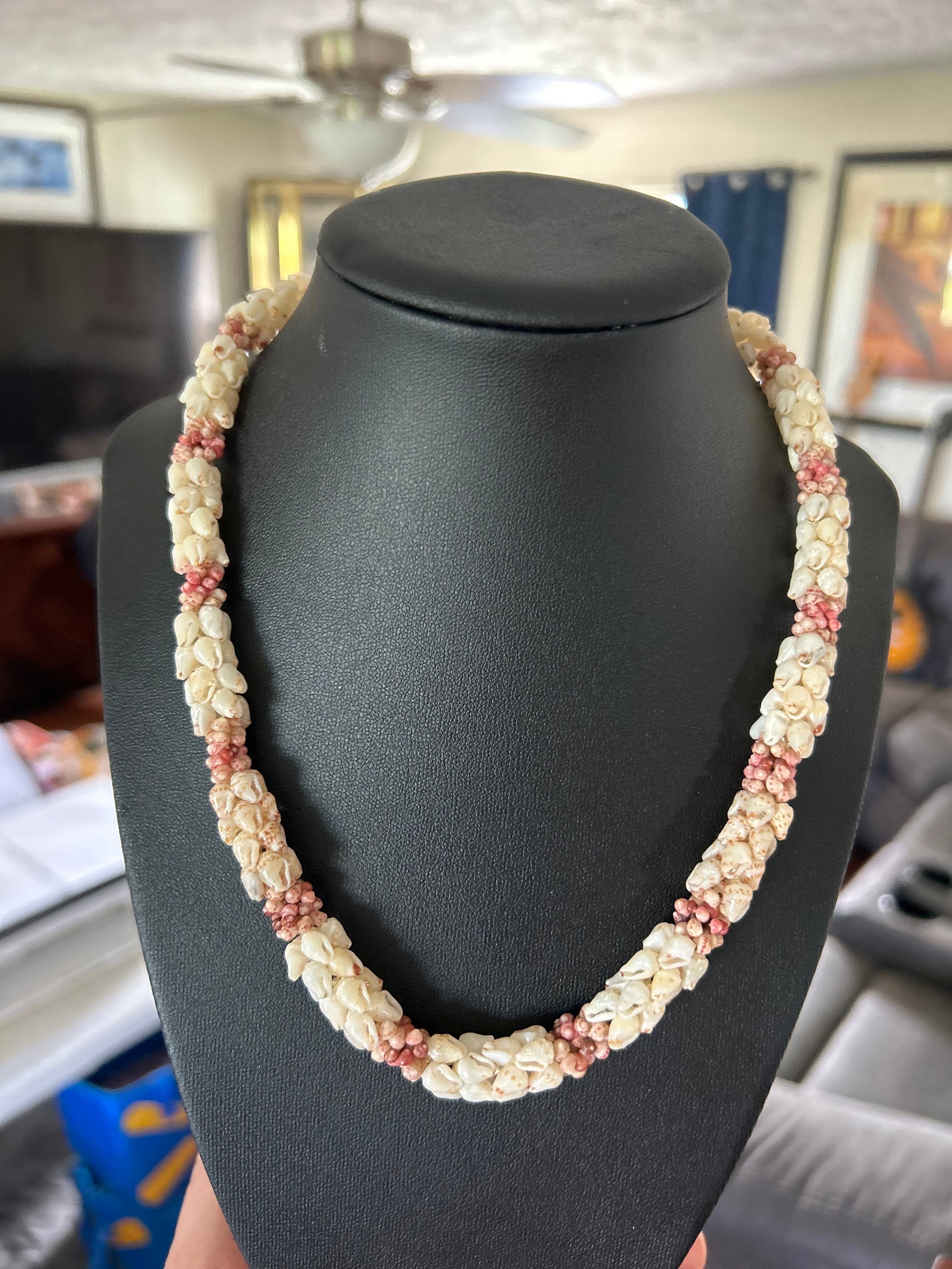 100% Genuine Niihau Double Heliconia Shell Lei Jewelry, 20 Exquisite ...