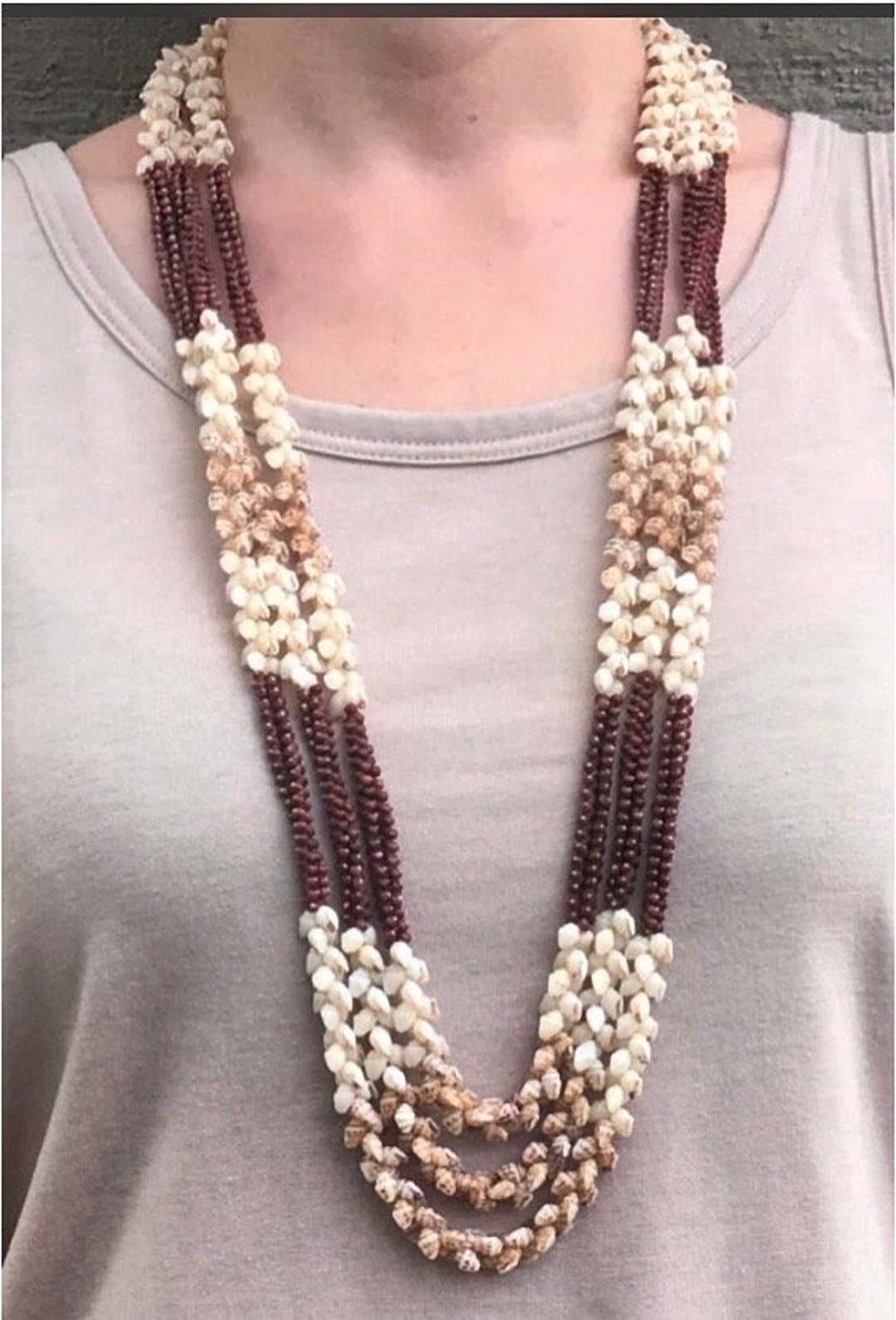 100% Genuine Niihau Shell Lei Jewelry, Kipona 3-strand Lei. Classic ...