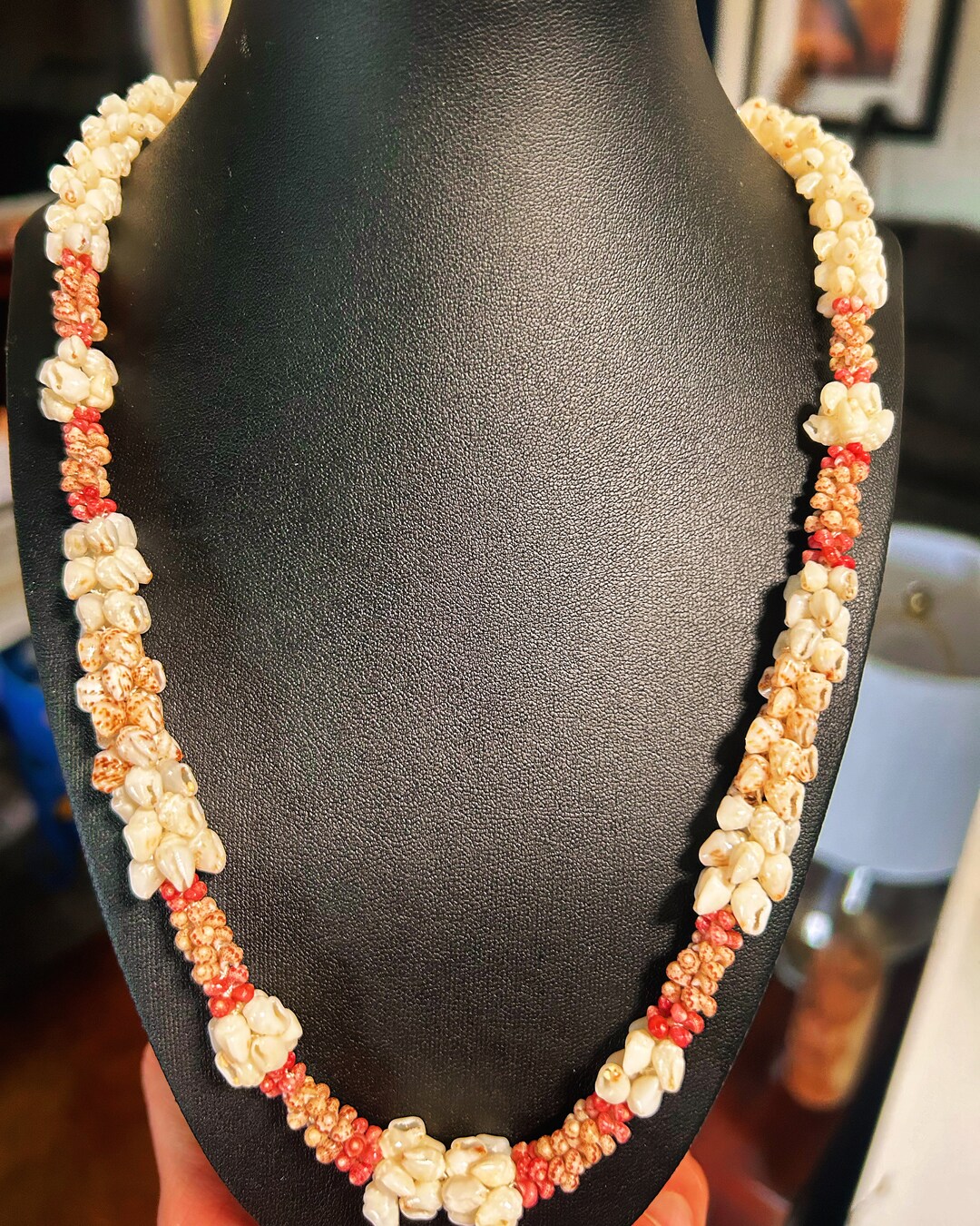 100% Genuine Niihau Double Pikake Shell Lei Jewelry 24”, Exquisite Rare ...