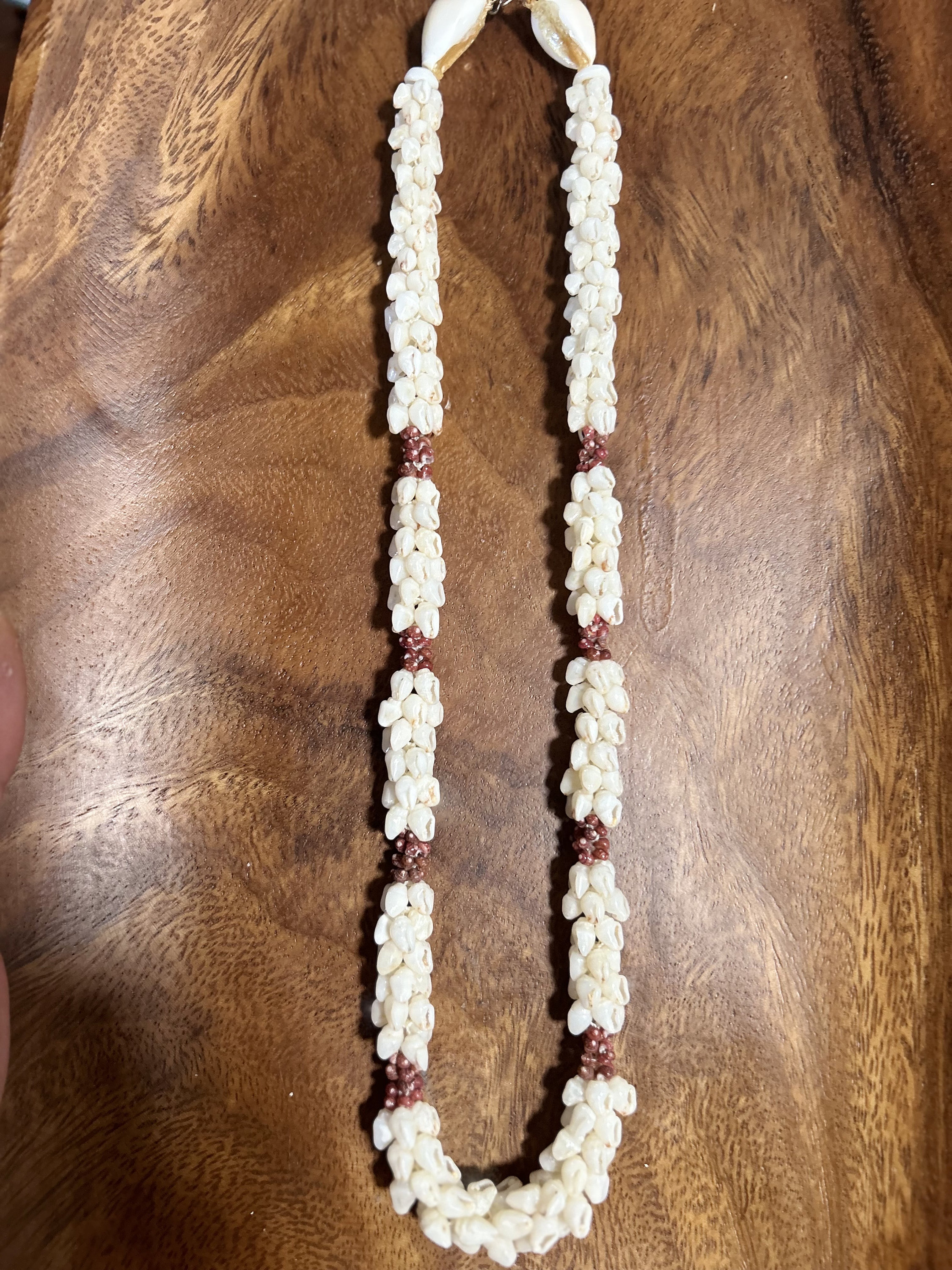100% Genuine Niihau Double Pikake Shell Lei Jewelry 22”, Exquisite Rare ...