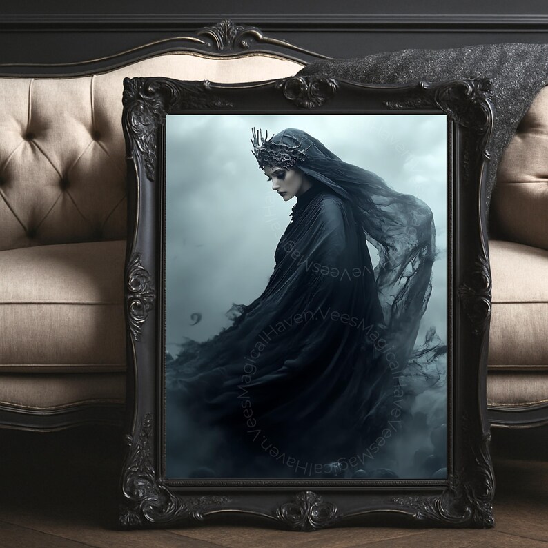 Underworld Goddess Poster, Gothic Horror Wall Art, Dark Academia Decor ...