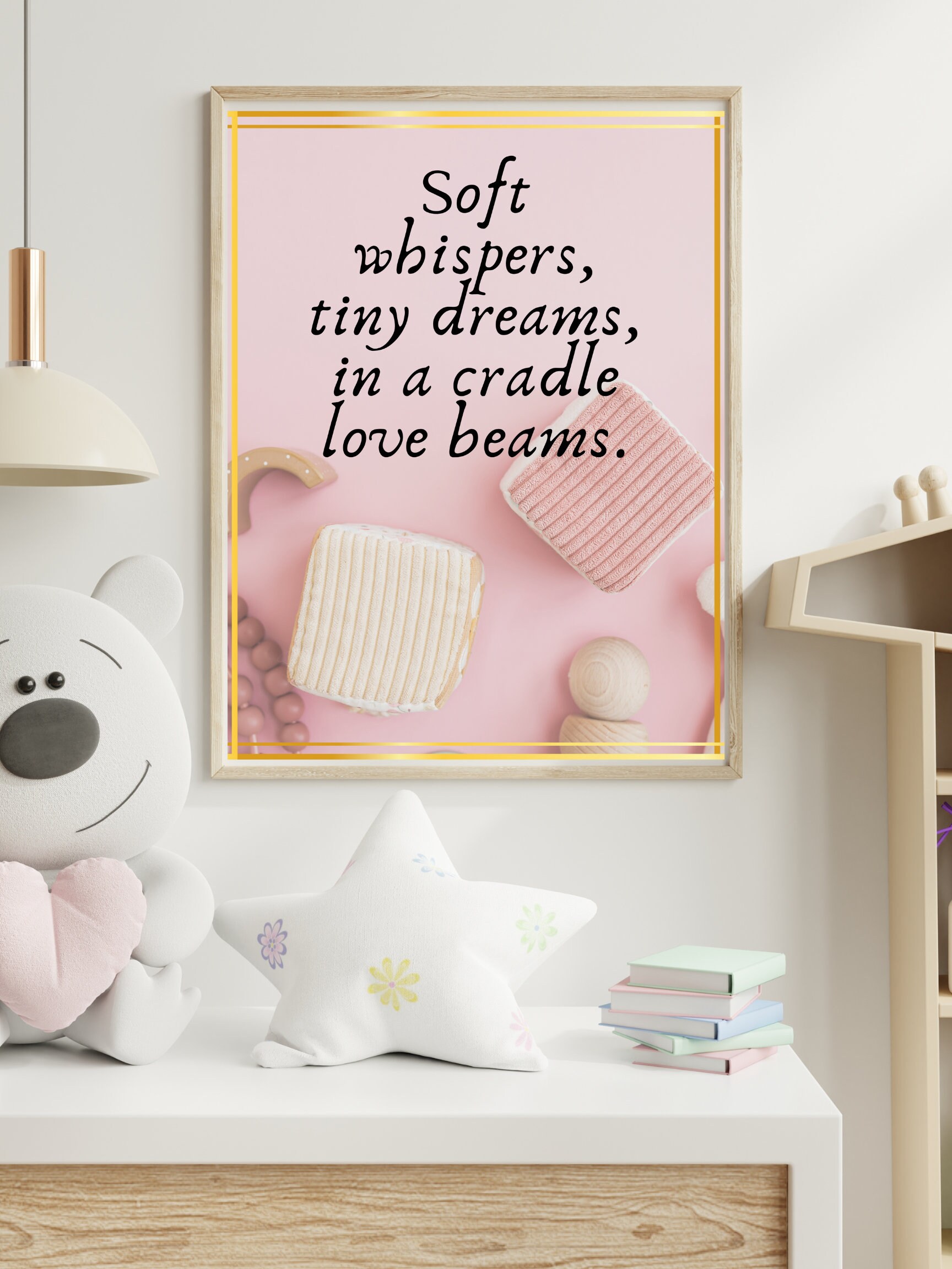 Newborn Poems Poster for Nursery, Gender-neutral Rhymes, Baby Shower ...