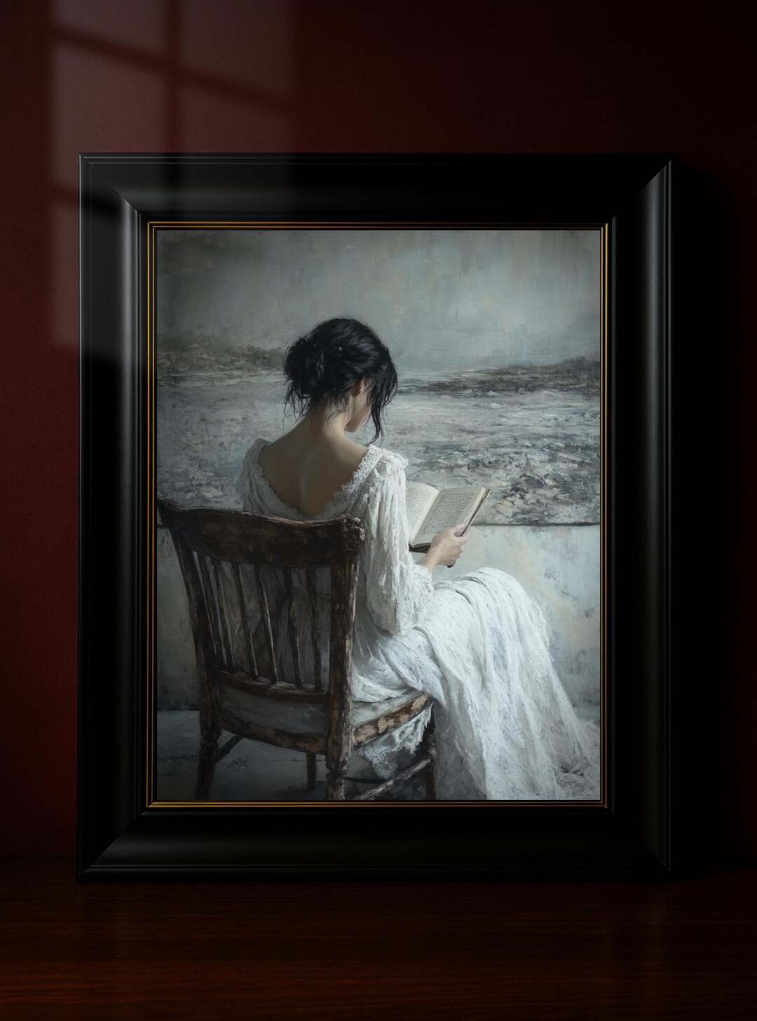 Women Reading Printable Wall Print, Vintage Moody Art, Light Academia ...