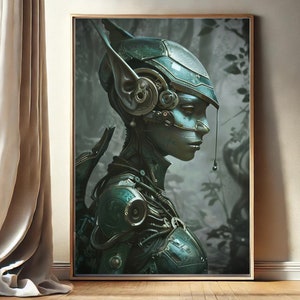 Set of 3, Steampunk Fairy Cyborg, Fantasy Steampunk Dark Academia Decor ...