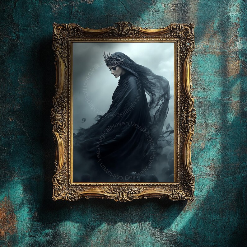 Underworld Goddess Poster, Gothic Horror Wall Art, Dark Academia Decor ...