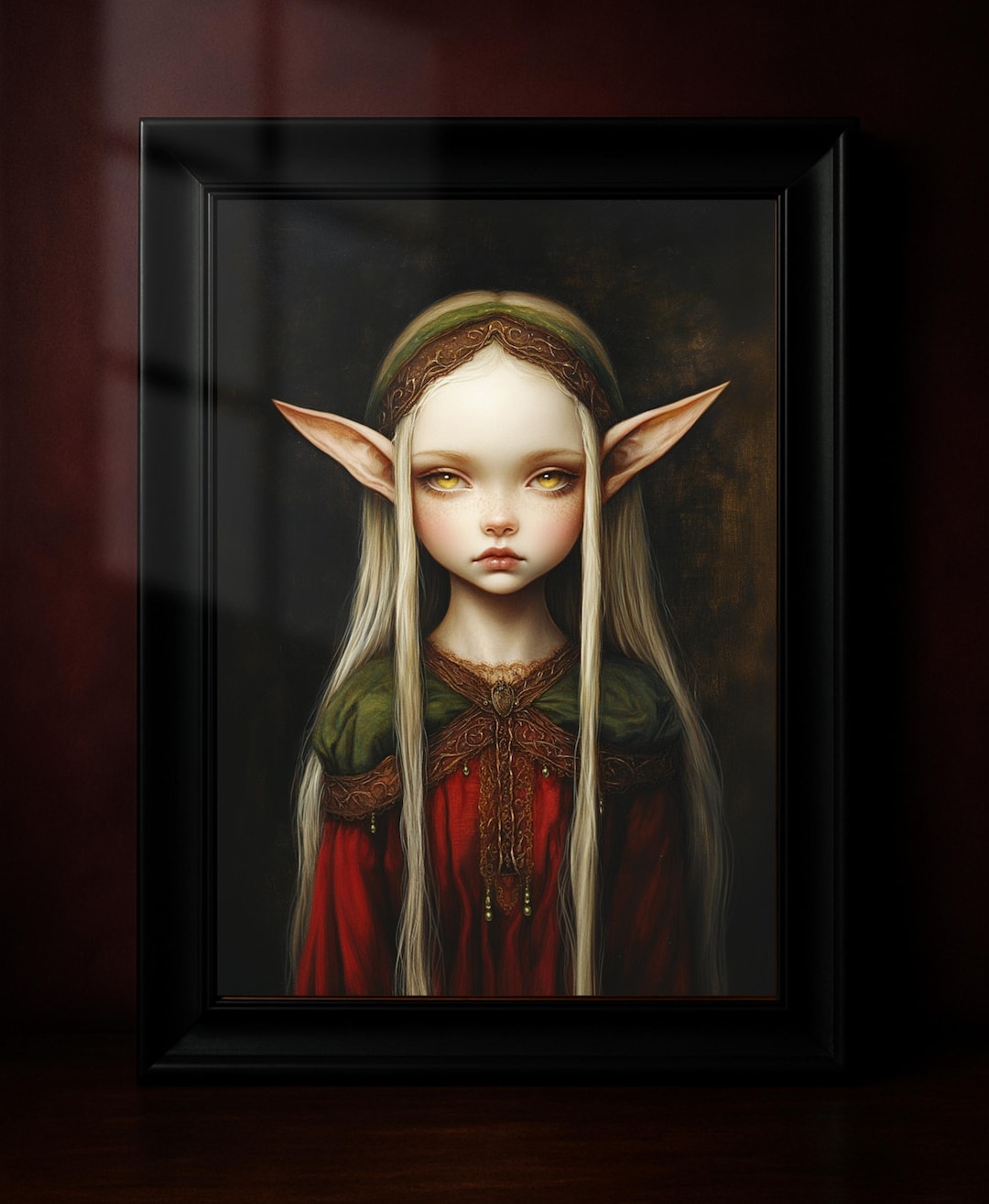 Young Elf Poster, Dark Academia Wall Art, Fantasy Print, Folklore ...