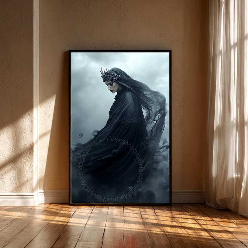 Underworld Goddess Poster, Gothic Horror Wall Art, Dark Academia Decor ...