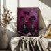 Gothic Poppies Wall Poster, Deep Burgandy and Purple Hues, Dark Fantasy ...