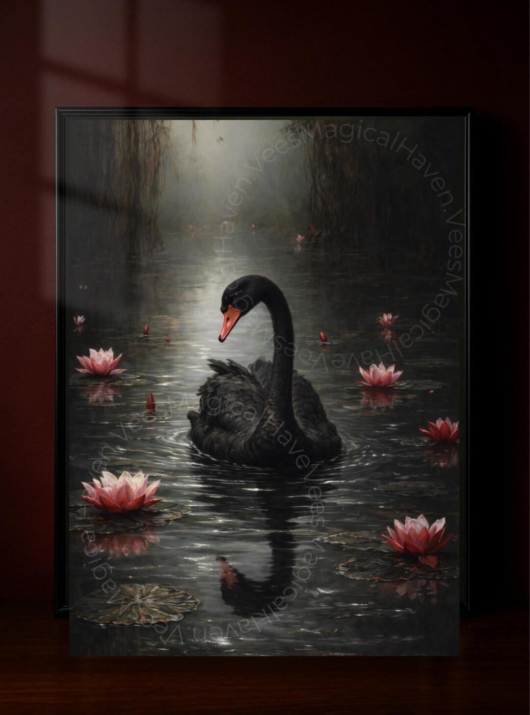 Black Swan Digital Art, Dark Fantasy Nature Download, Gothic Swan ...