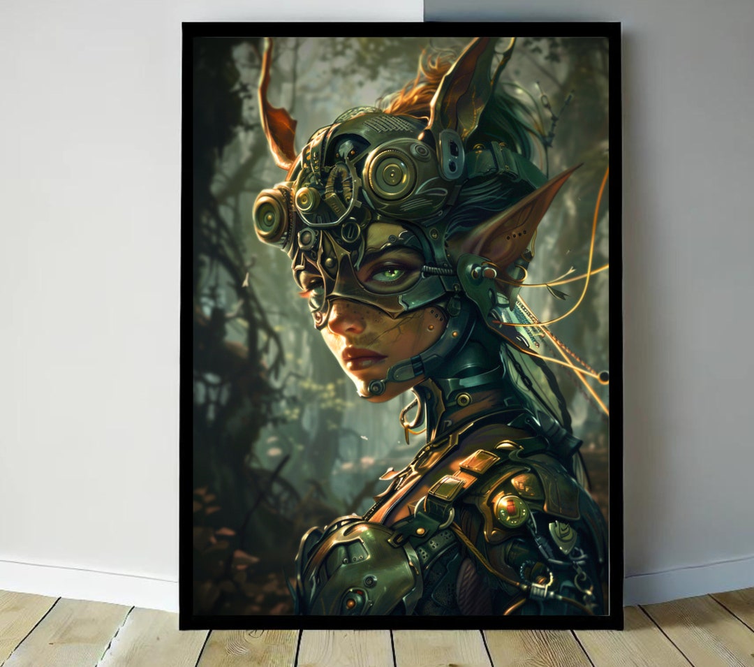 Set of 3, Steampunk Fairy Cyborg, Fantasy Steampunk Dark Academia Decor ...