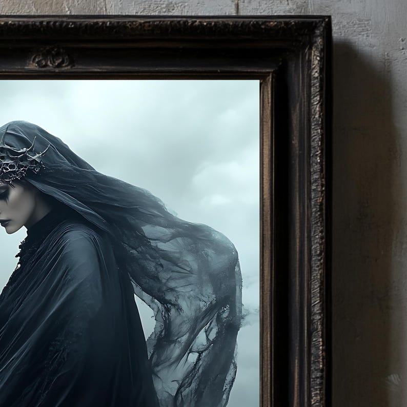 Underworld Goddess Poster, Gothic Horror Wall Art, Dark Academia Decor ...