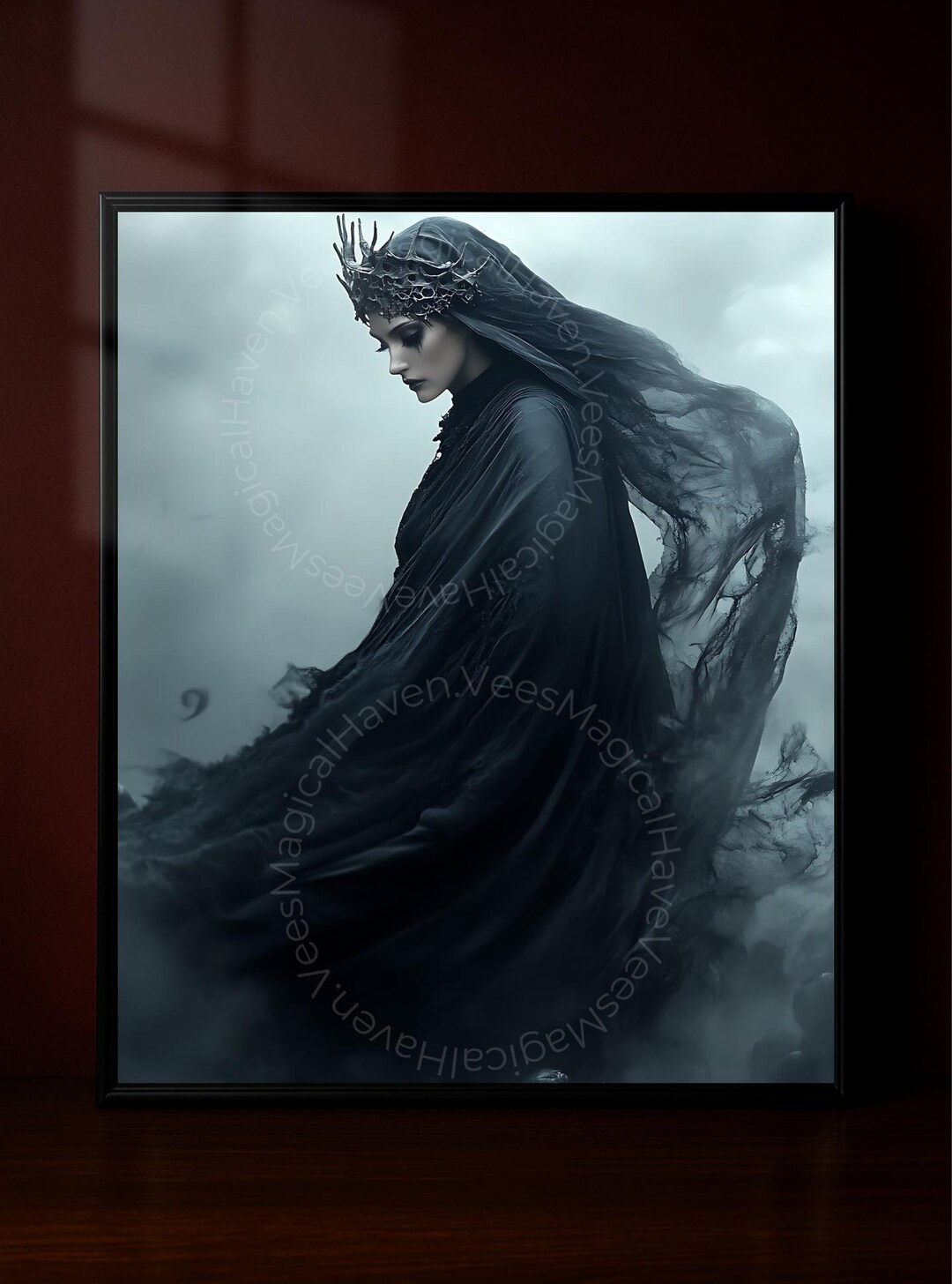Underworld Goddess Poster, Gothic Horror Wall Art, Dark Academia Decor ...
