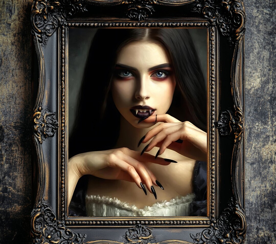 Gothic Vampire Wall Art, Dark Academia Decor, Printable Gift, Instant ...