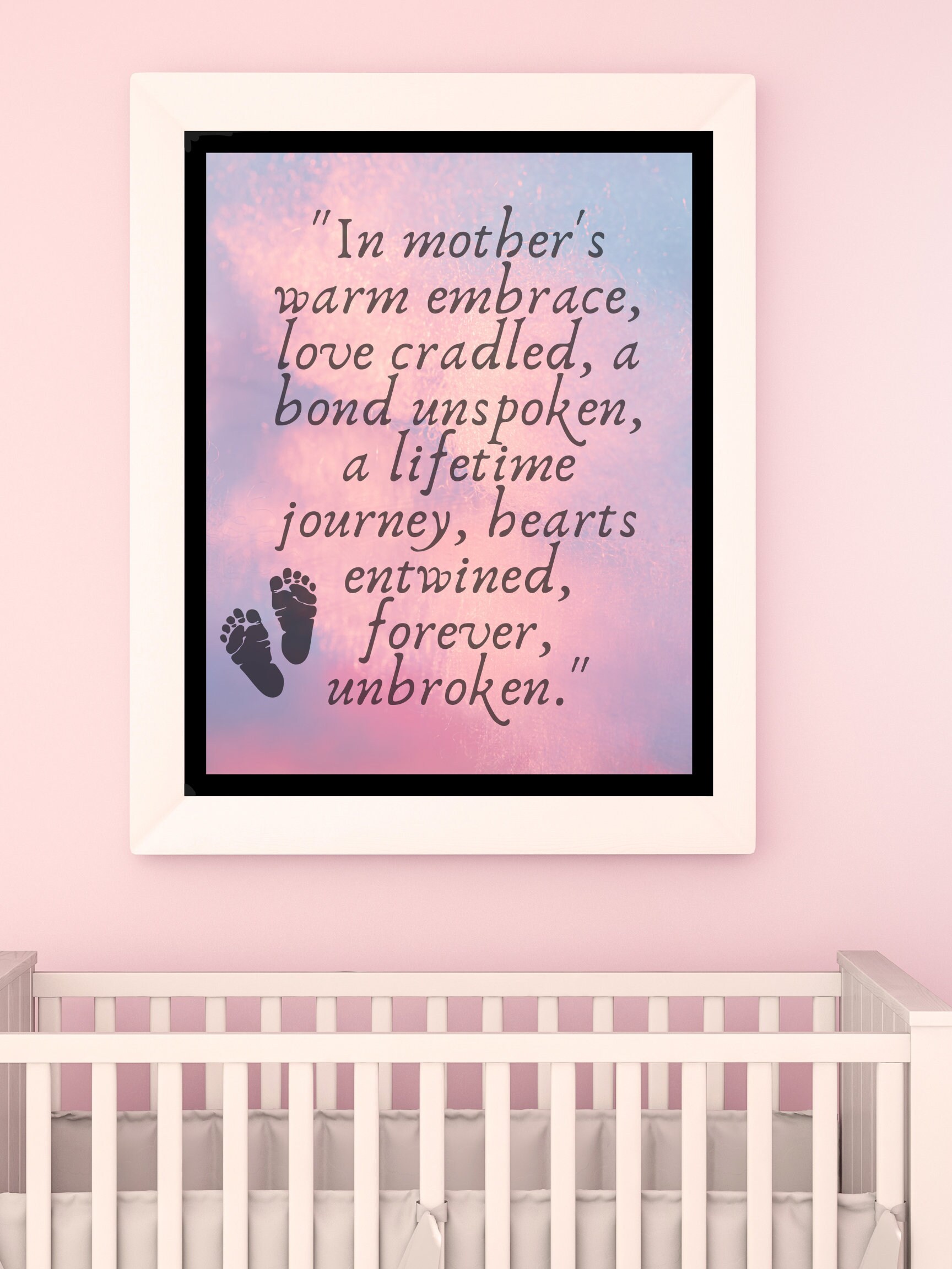 Newborn Poems Poster for Nursery, Gender-neutral Rhymes, Baby Shower ...